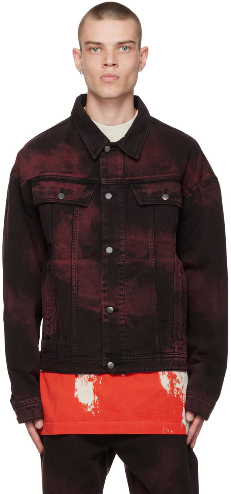 Black & Red Button Up Denim Jacket by A-COLD-WALL* | jellibeans
