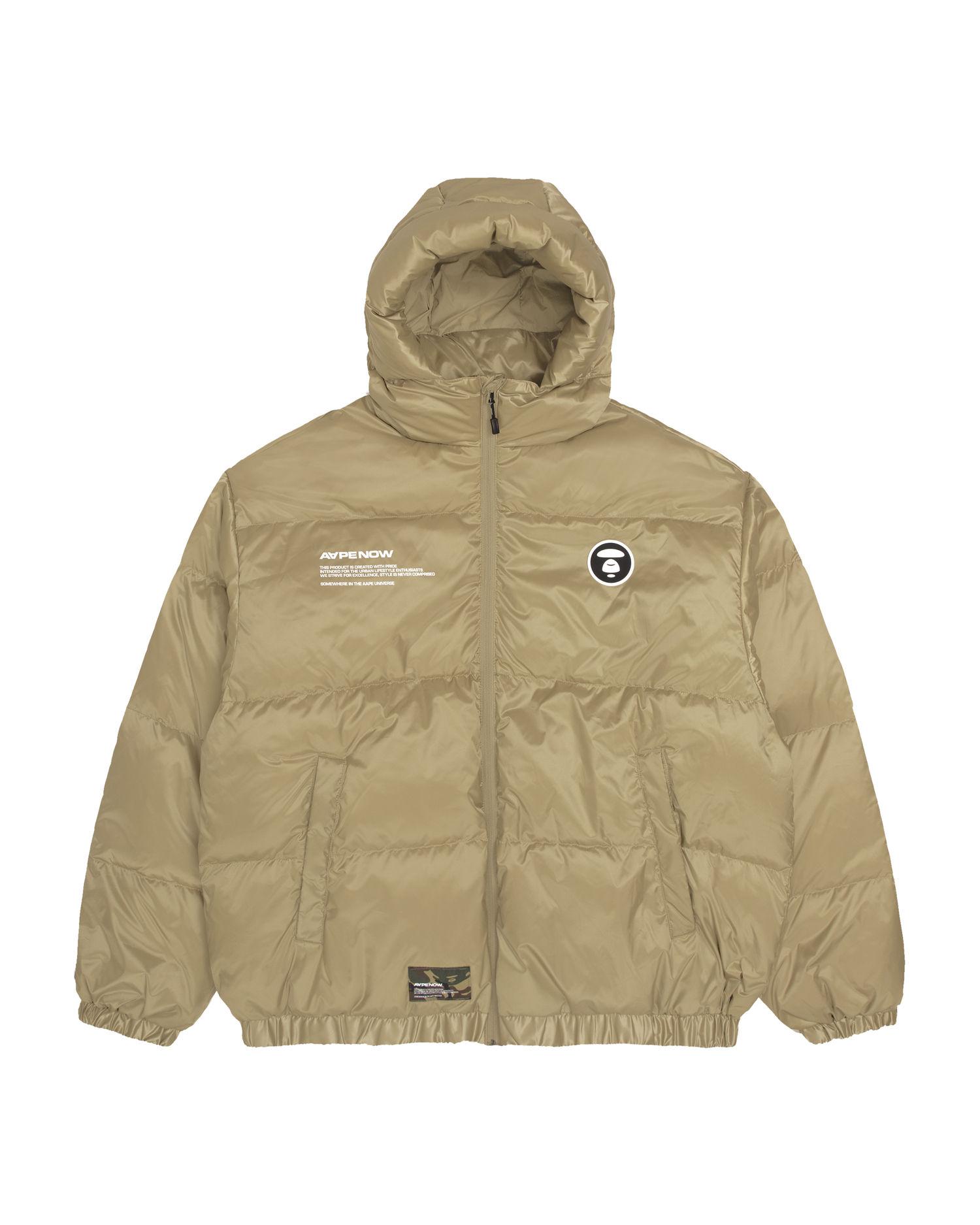 Moonface patch hoodied down jacket by AAPE | jellibeans