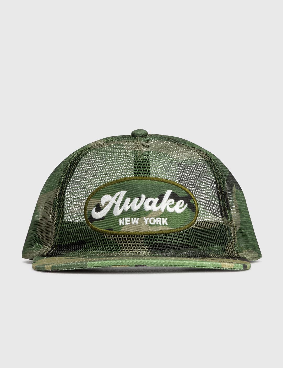 LOGO PATCH MESH TRUCKER HAT by AWAKE NY | jellibeans