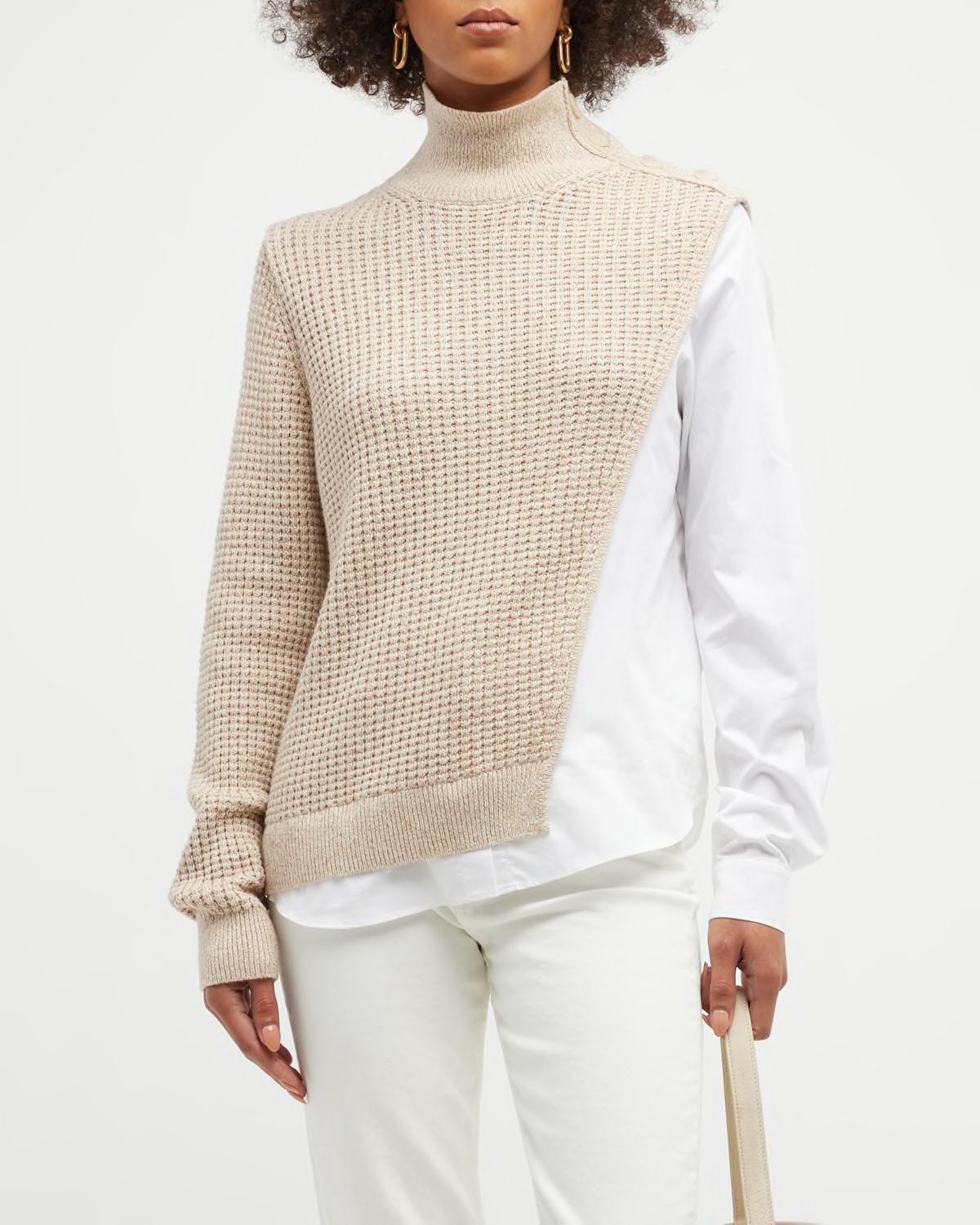Textured Hybrid Turtleneck by NAADAM | jellibeans