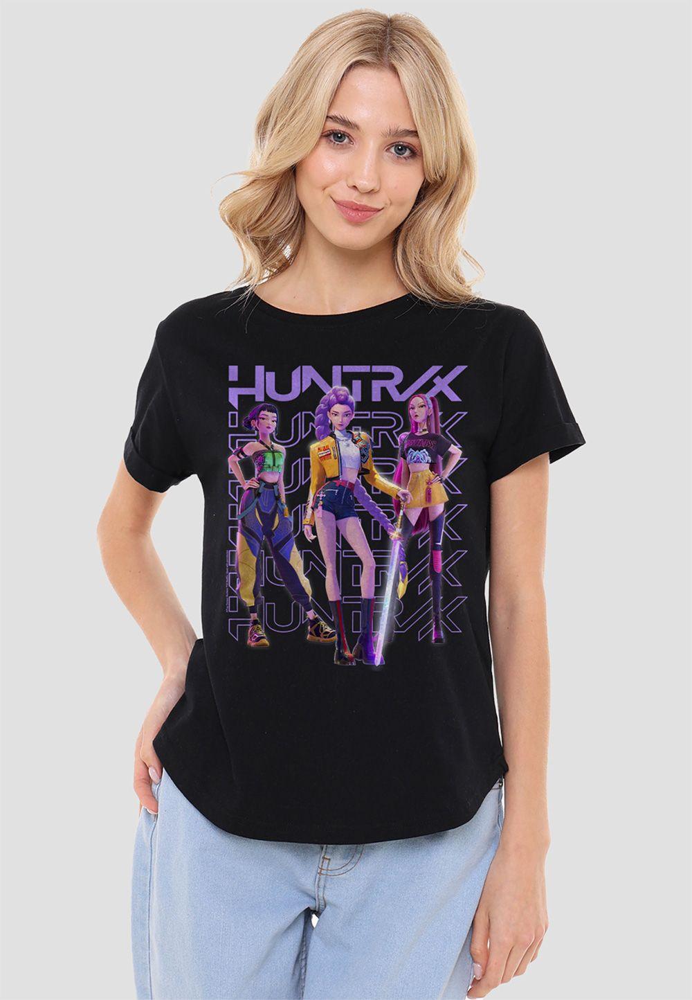 K-Pop Demon Hunters - Huntrix Huntr/X Golden Trio Pose Fashion T-Shirt ...
