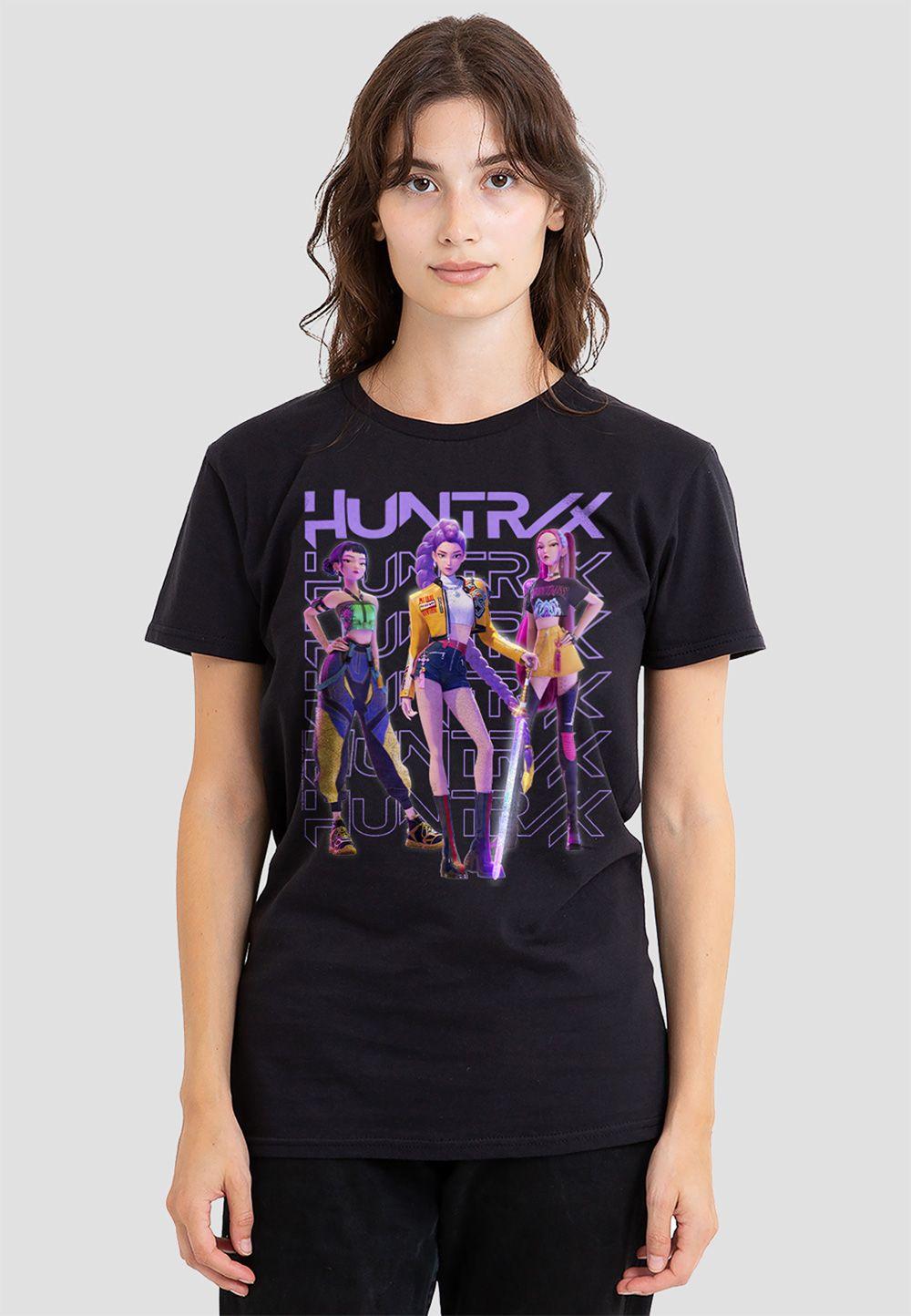 K-Pop Demon Hunters - Huntrix Huntr/X Golden Trio Pose T-Shirt, Black ...