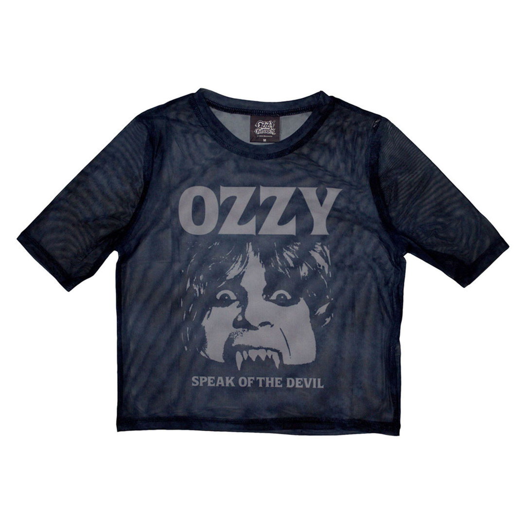 Ozzy Osbourne Speak Of The Devil Mesh Crop Top by OZZY OSBOURNE ...