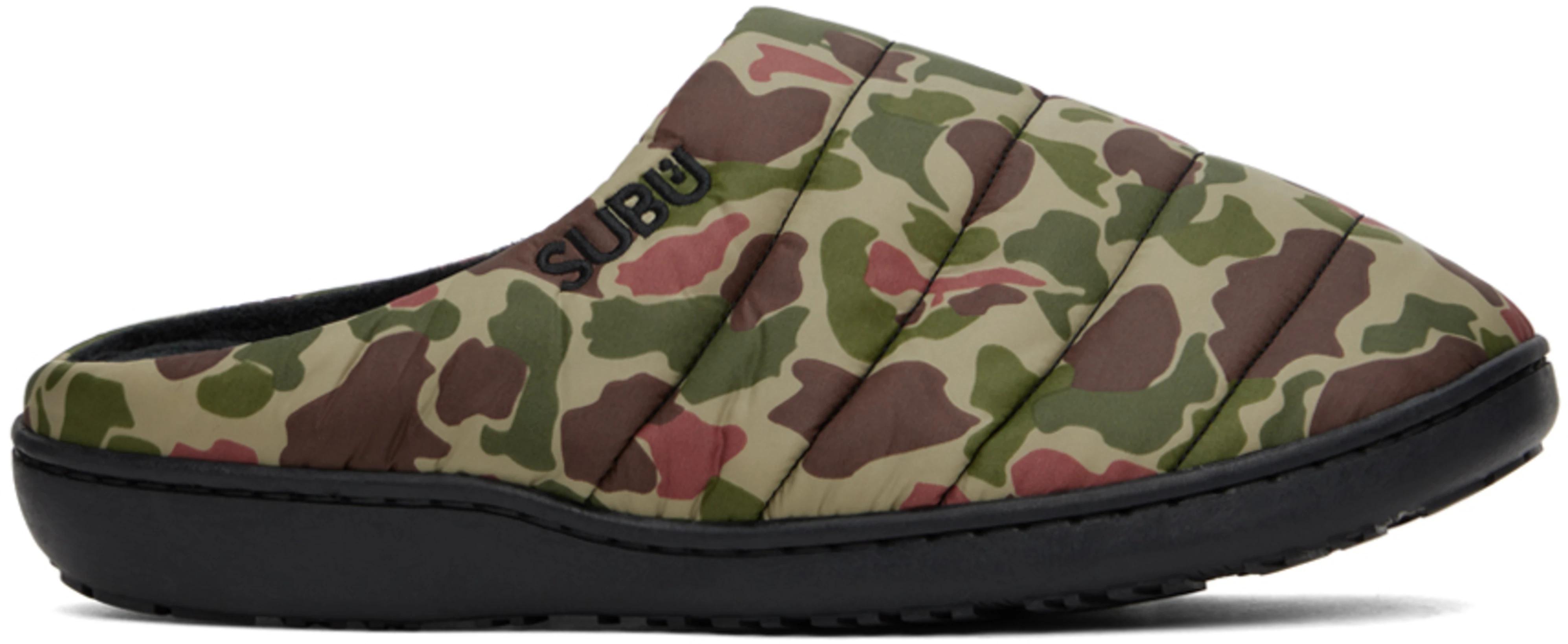 Khaki Quilted Camo Slippers by SUBU | jellibeans