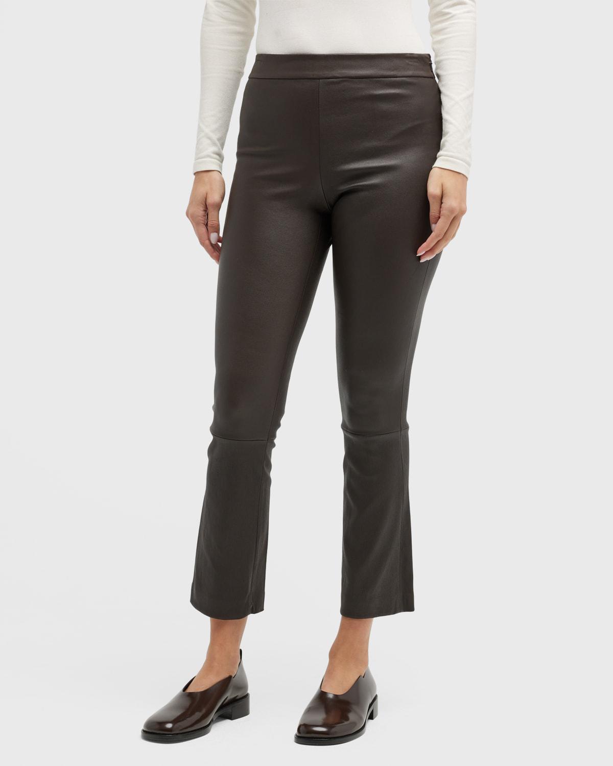 Urban Leather Slim Kick Pants by THEORY | jellibeans