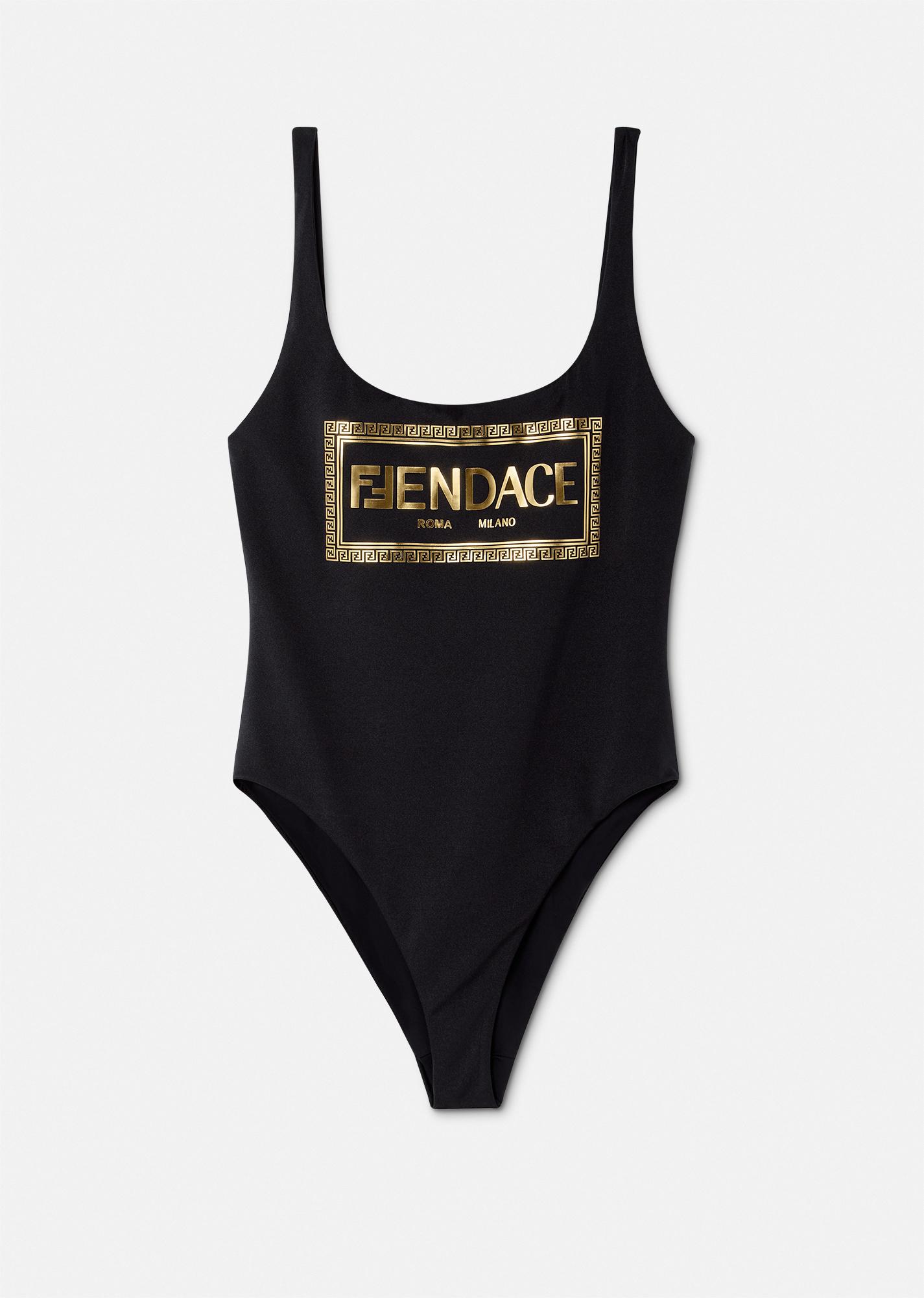 Fendace Logo One-Piece Swimsuit by VERSACE | jellibeans