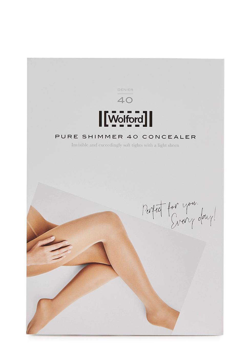 Pure Shimmer fairly light 40 denier tights by WOLFORD | jellibeans